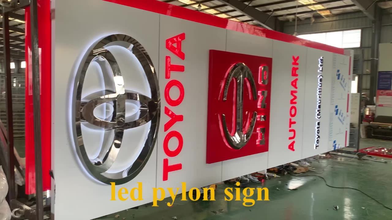 Metal Exterior Freestanding Wayfinding Pillar Pylon Sign Street ...