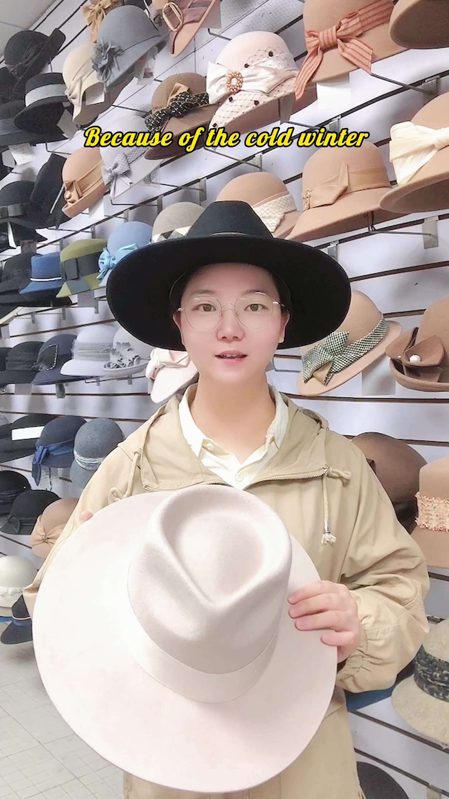 Linglong Custom 100% Australian Wool Felt Hat Body Stiff Wide Brim Hat ...