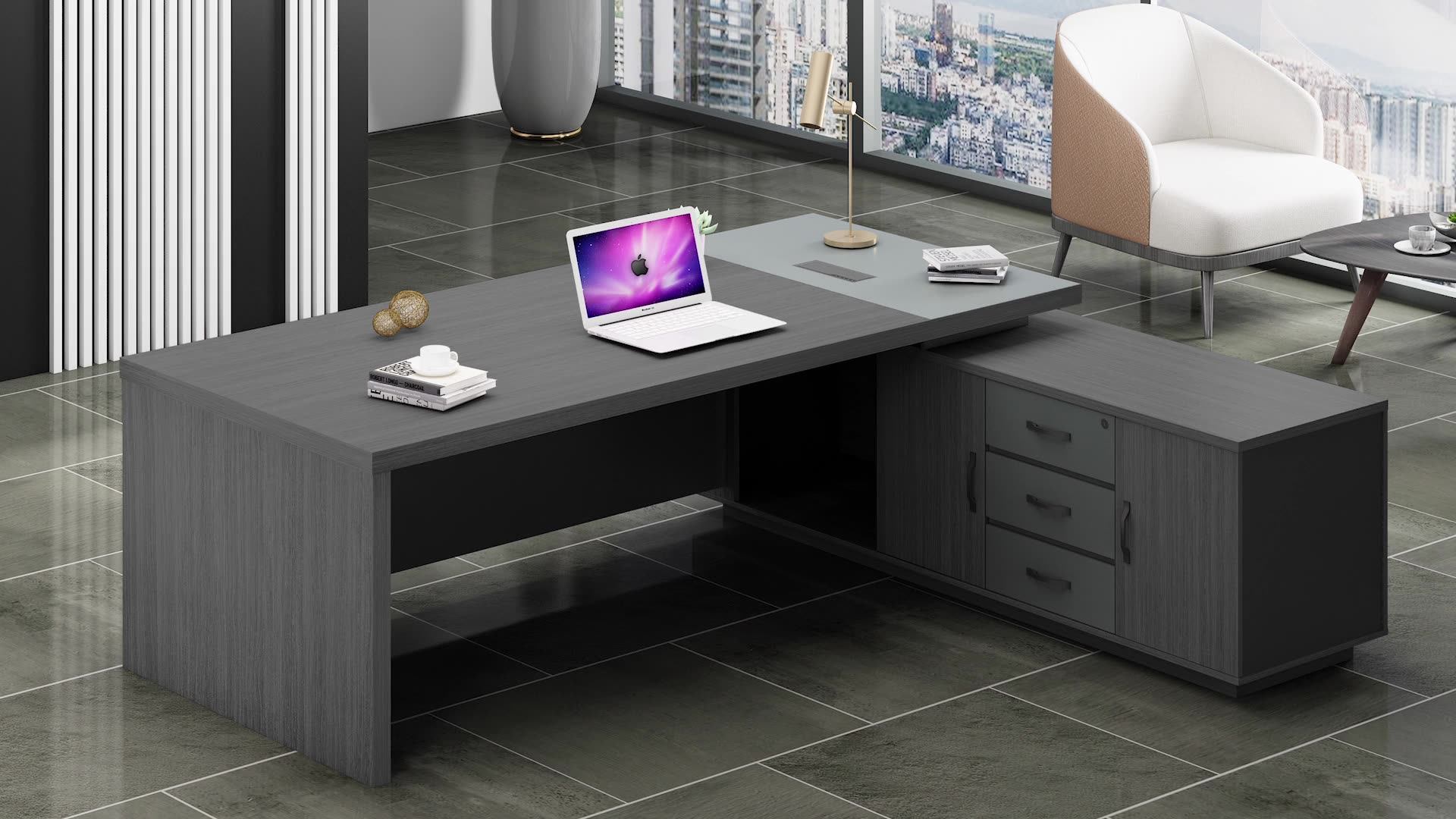 2021 Luxury Design Office Desk Mdf Office Furniture Modern Office Table ...