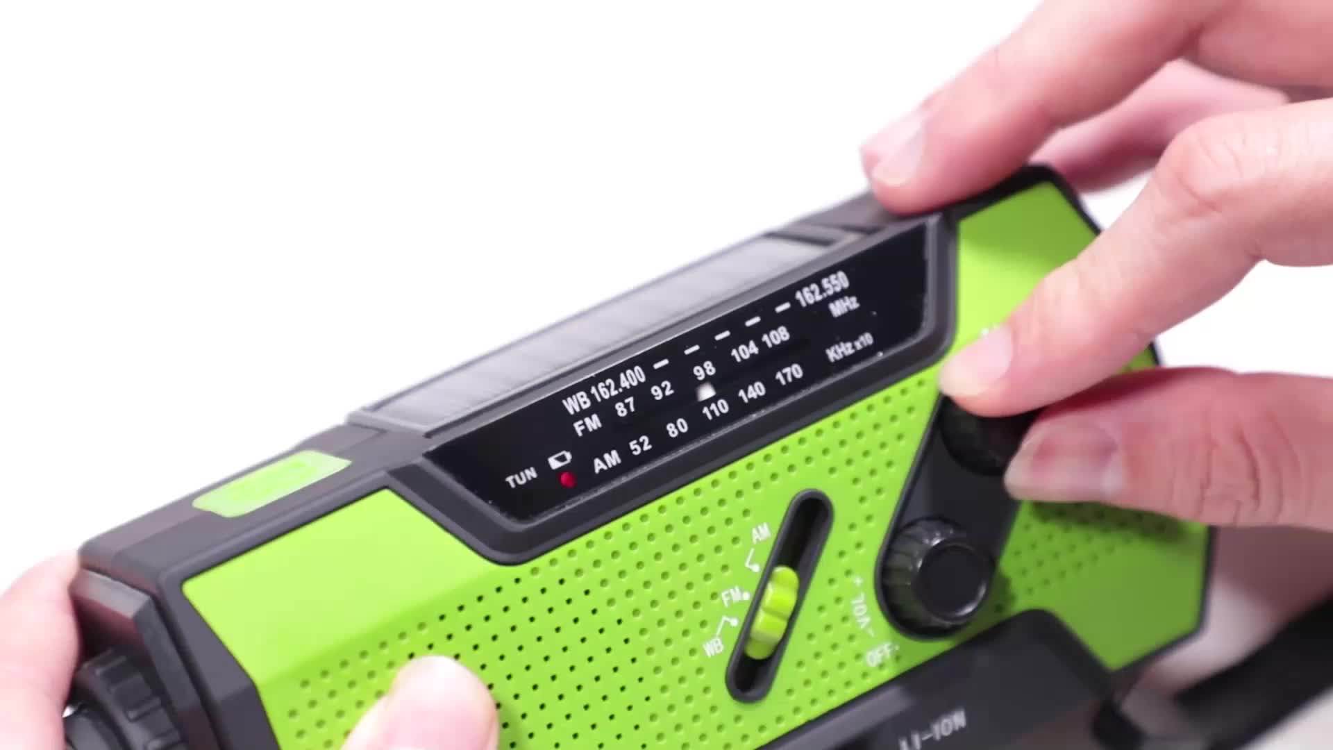 Wholesale Hand Crank Solar Radio 2000mah Power Bank With Torch - Buy ...