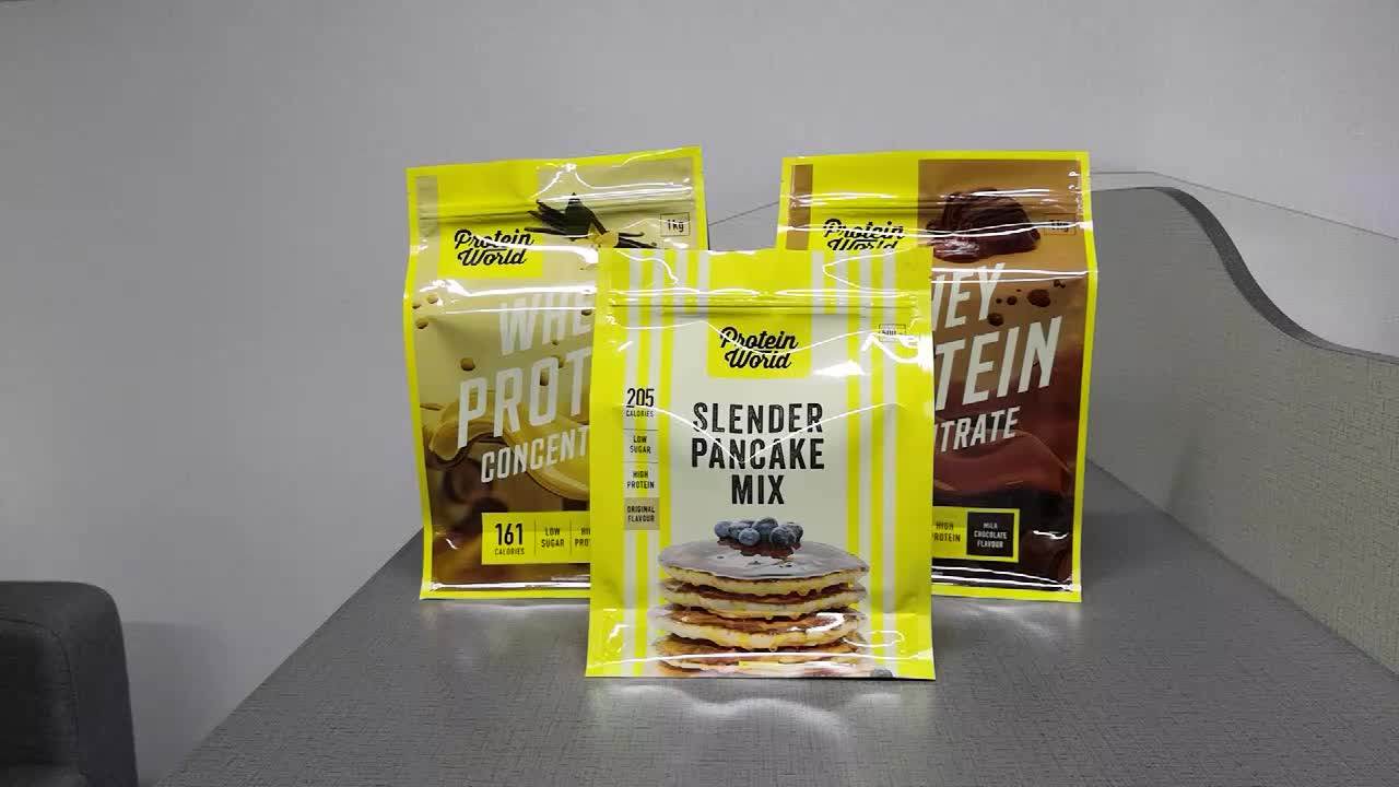 Food Grade 1kg Whey Protein Powder Package Bag Customized Ziplock Foil ...