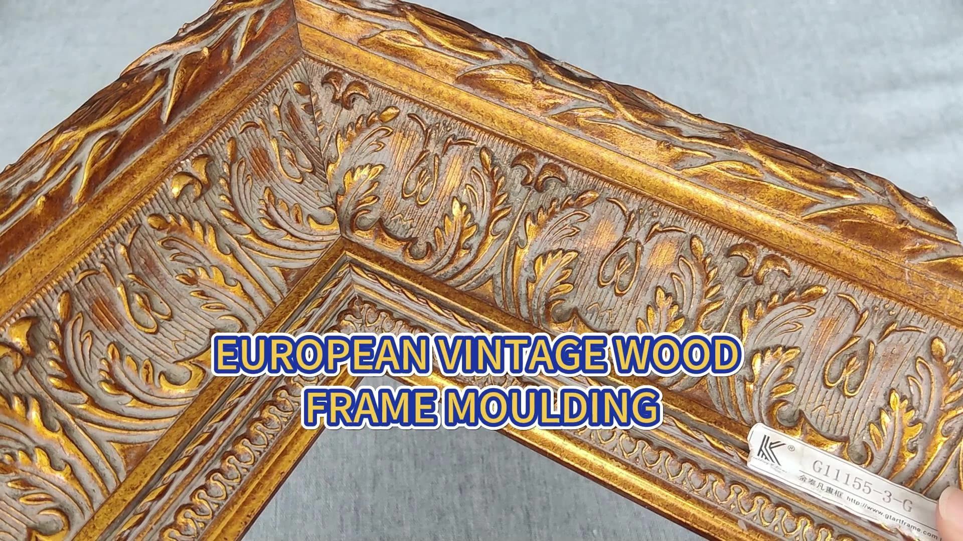 New Technique Ornate Retro Gold Soild Wood Picture Frames Custom Large ...