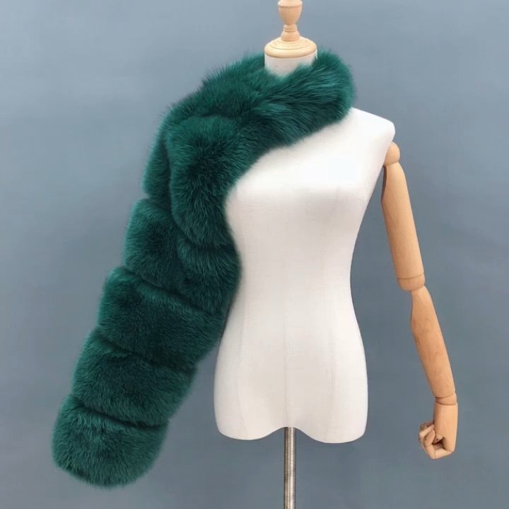 Hot Sale Warm Winter Custom Fluffy Real Fox Fur Sleeves - Buy Fur ...