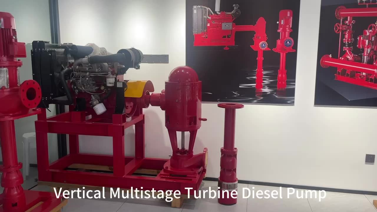 Vertical Long Shaft Diesel Engine Turbine Pump For Fire Fighting - Buy ...