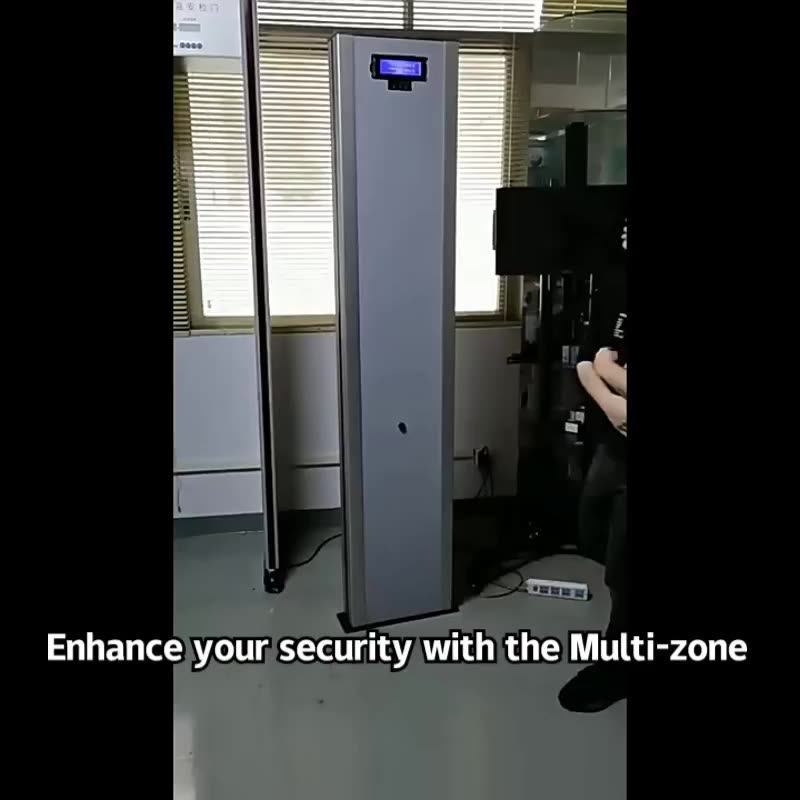 5 Zones Walk Through Door Frame Full Body Security Gold Metal Scanner ...