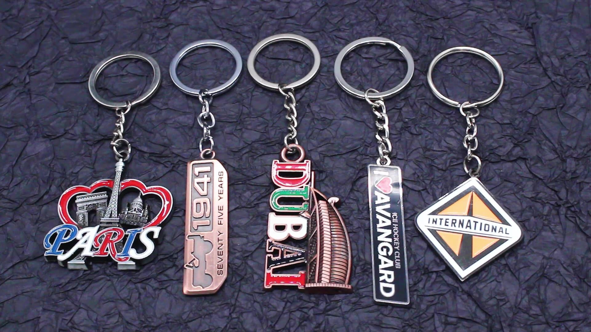 Factory No Moq Custom Logo 2d 3d Letter Souvenir Hard Soft Enamel Key ...