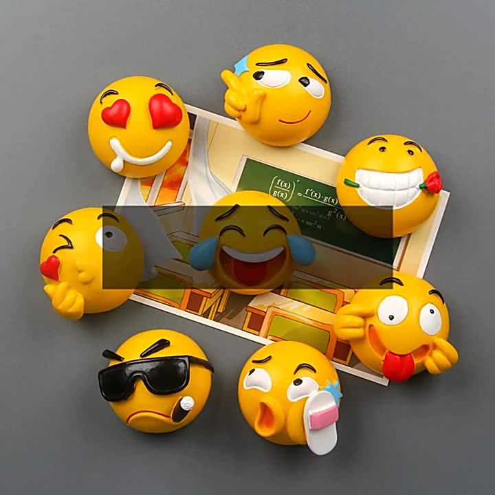 3d Funny Emojis Refrigerator Magnets Internet Cute Smiley Face ...