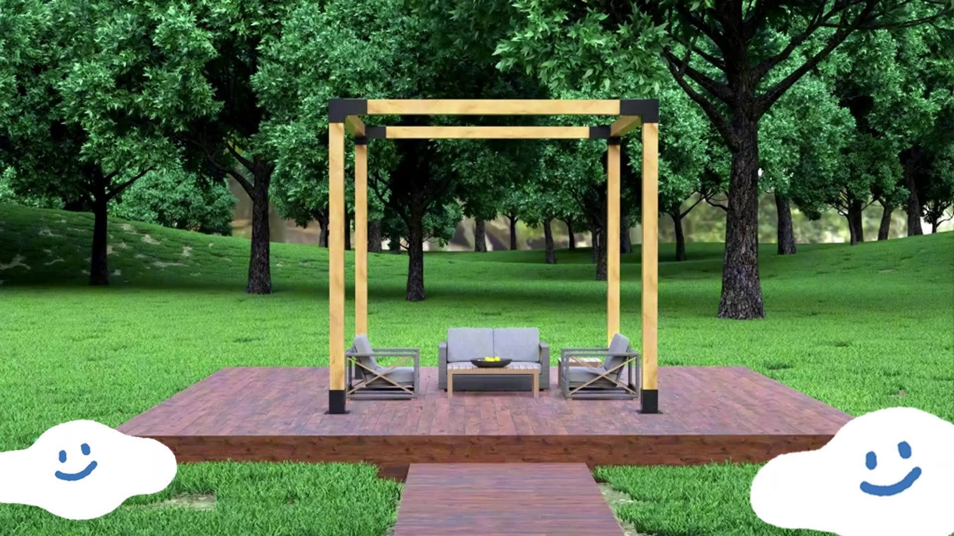 Heavy Duty Powder-coated Post Anchor Matte Black Wood Post Brackets For ...