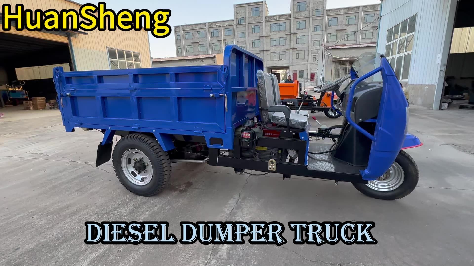 Huansheng 25hp Diesel Dumper Truck 3 Wheel 4000kg Mini Dumper Truck ...