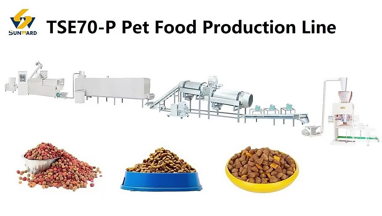 Sunward Pet Food Production Line Pet Dog Cat Food Fish Feed ...