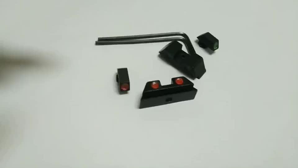 C18 Tactical Handgun Front And Rear Fiber Optic Pistol Glock Sight For ...