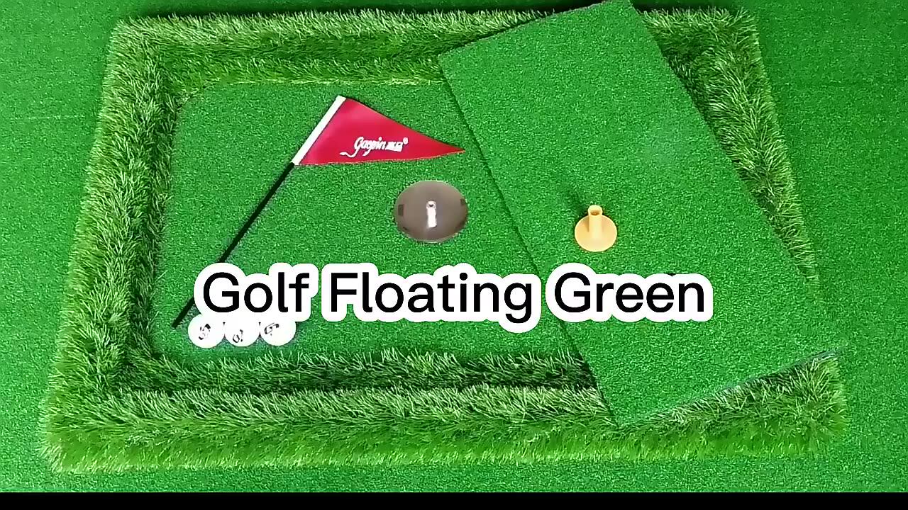 Creative Pool Golf Game Floating Chipping Green Golf Turf Mat Set For ...