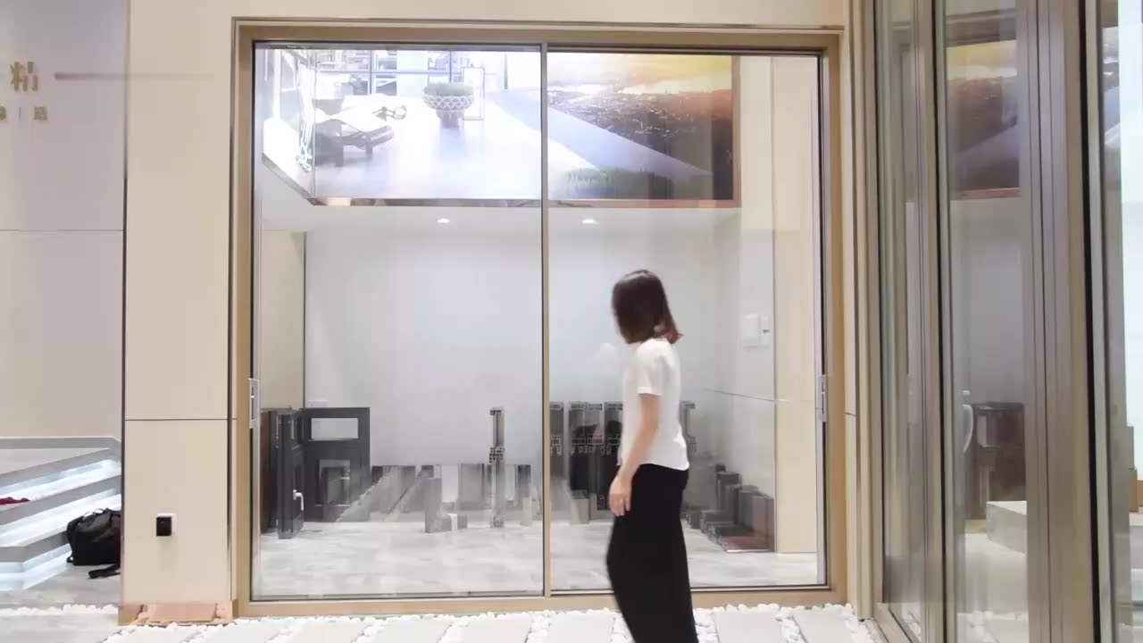 Aluminum Sliding Door Slim Profile Glass Modern Design Profiles Front Cabinet Door Frame