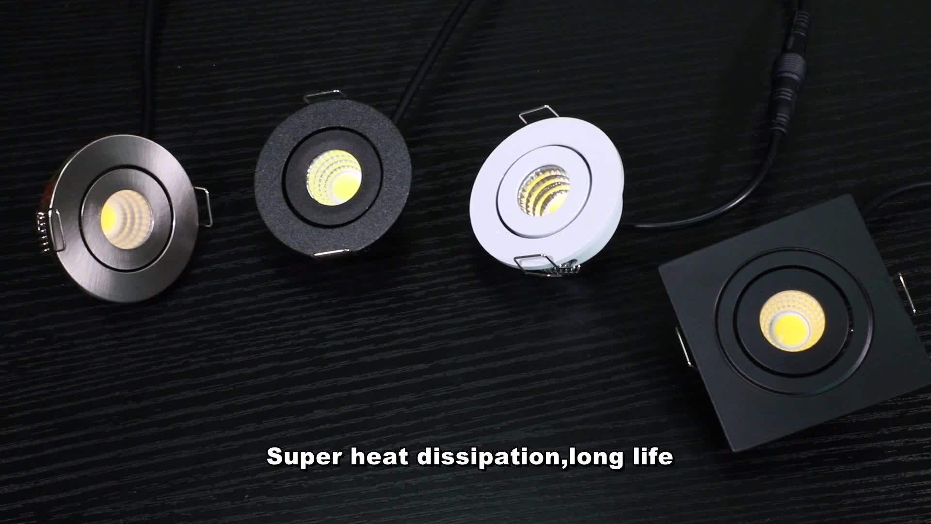 3w Adjustable Small Mini Round Recessed Led Spotlight Ip65 Waterproof ...