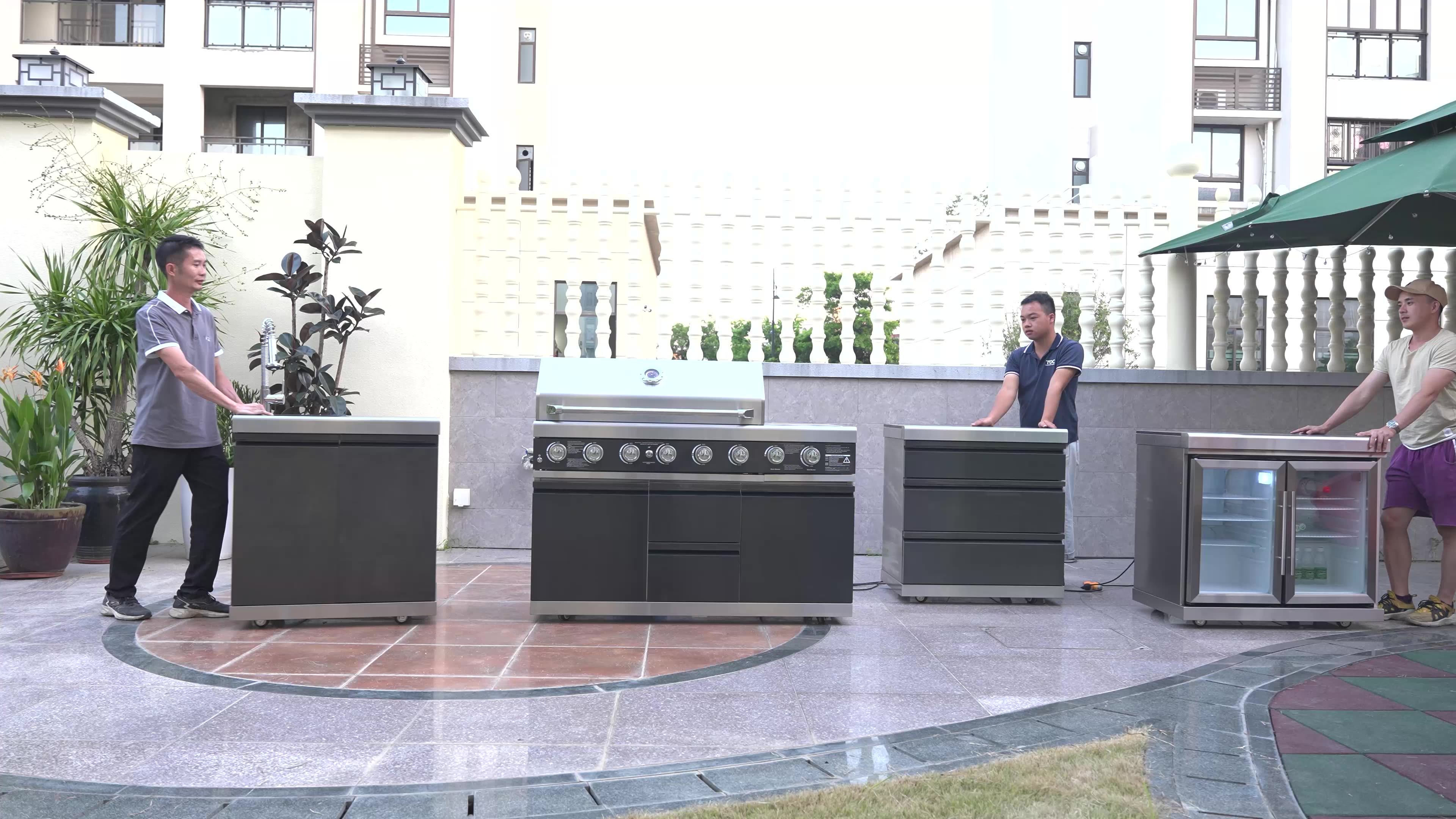 Outdoor Kitchen Stainless Steel Gas Grill With Oven Stainless Steel Bbq ...