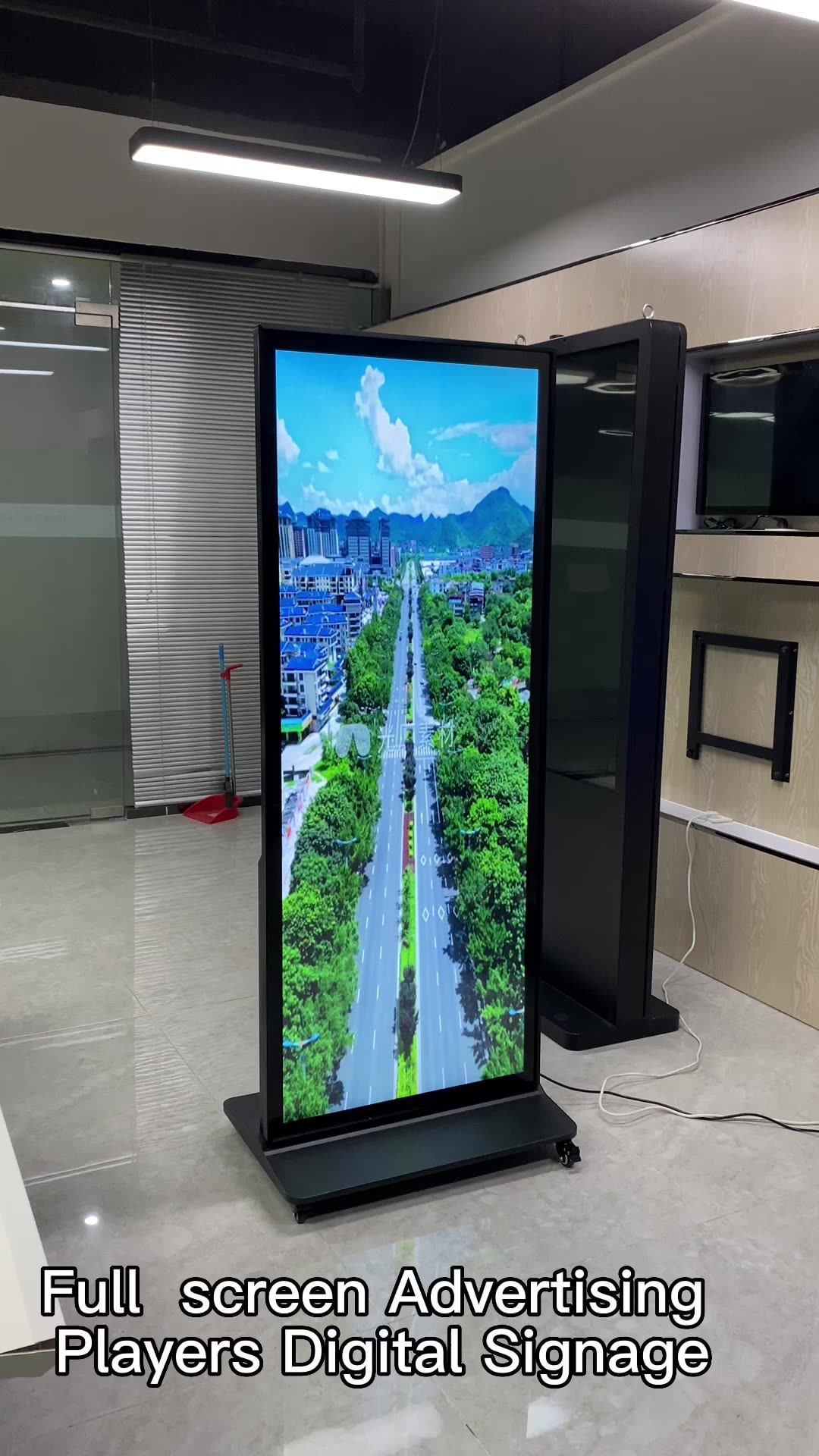 70/75/80/86 Inch Full Screen Digital Signage And Display Floor Standing ...