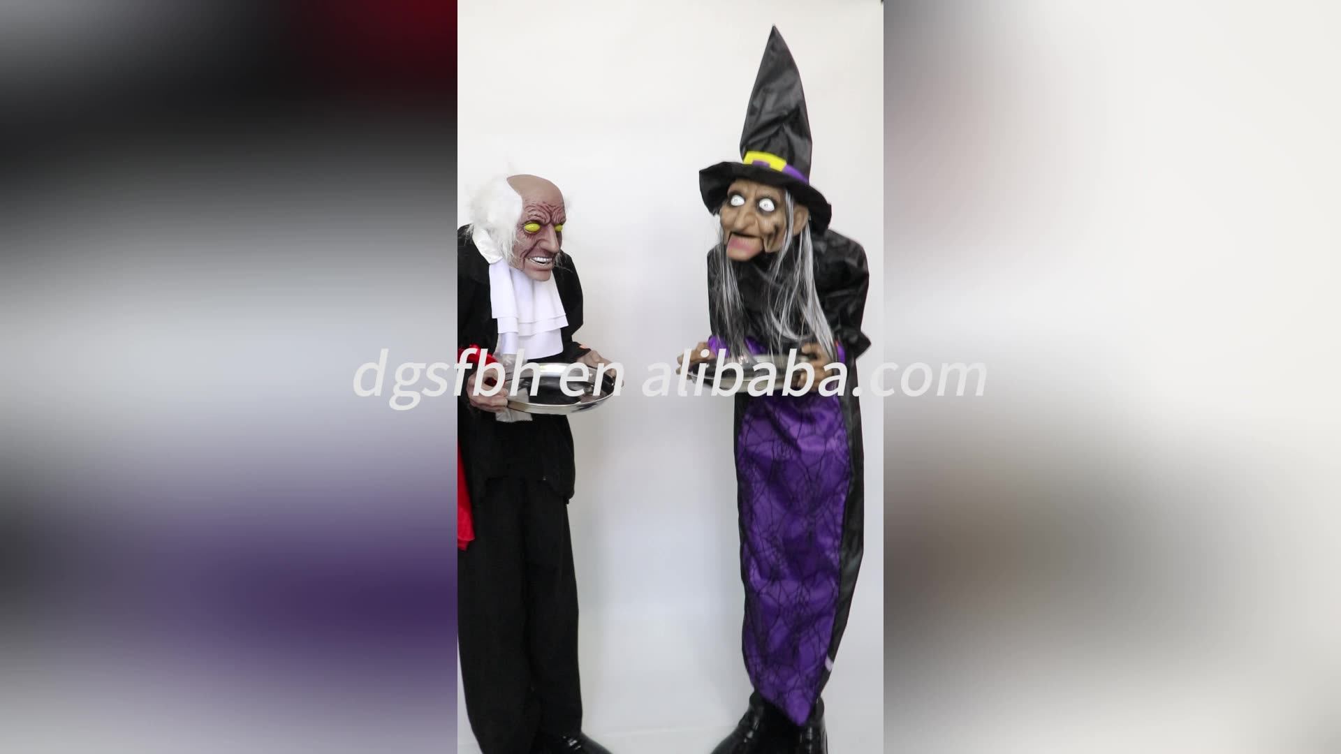 Halloween Haunted House Glowing Scary Witch Butler Male Butler Secret ...