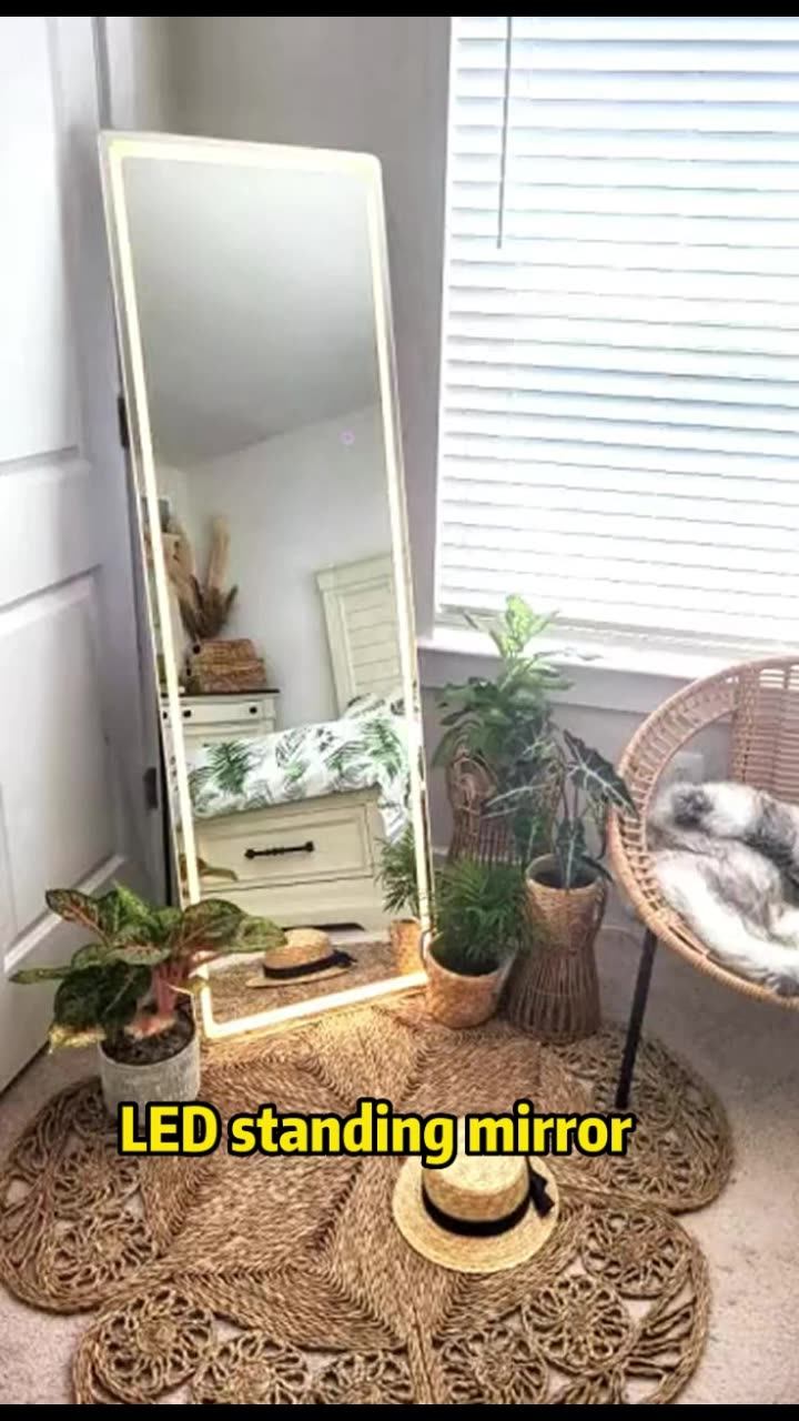 Custom Modern Simple Large Big Decorative Full Length Long Led Standing ...