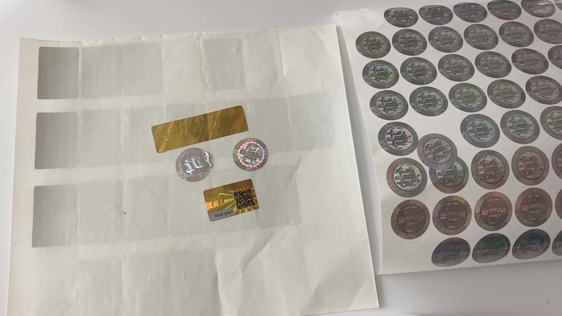 Custom Scratch Off Sticker Hologram Labels Printing Qr Code Holographic ...