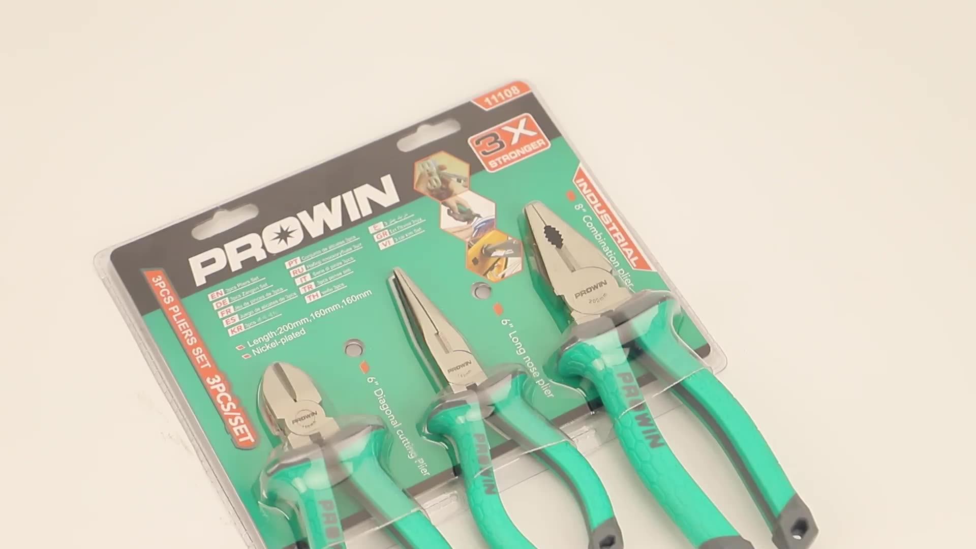 Prowin Heavy Duty Manual Hand Tool 3pcs Long Nose Needle Cable Cutter ...