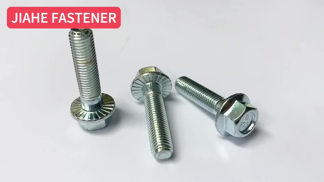 Din6921 Concave Head Hex Flange Bolt Zinc Plated Thick Rod Metric ...