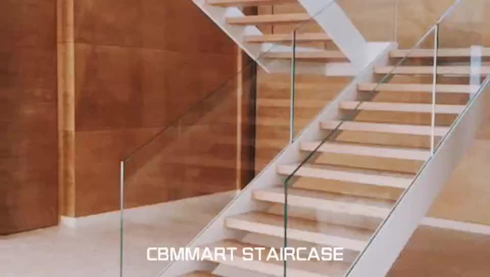 China U Shaped Wood Treads Staircase Exterior Home Stair Design - Buy U ...