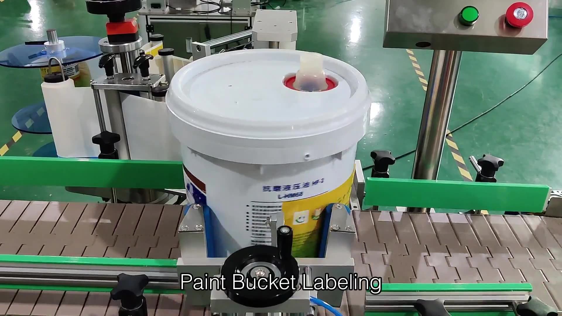 Automatic 3 Roller Big Round Bottle Bucket Pail Labeling Machine For ...