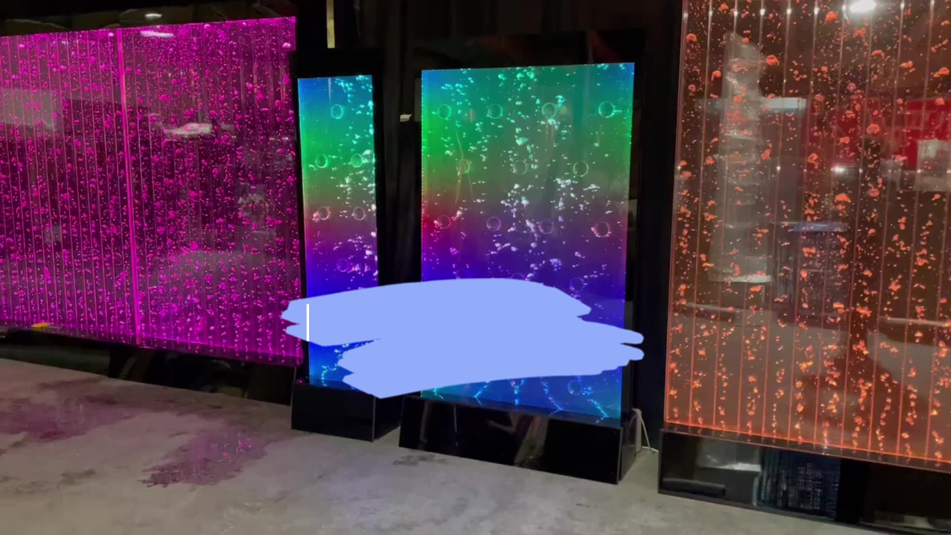 Customized Led Water Bubble Wall Water Features Digital Waterfall ...