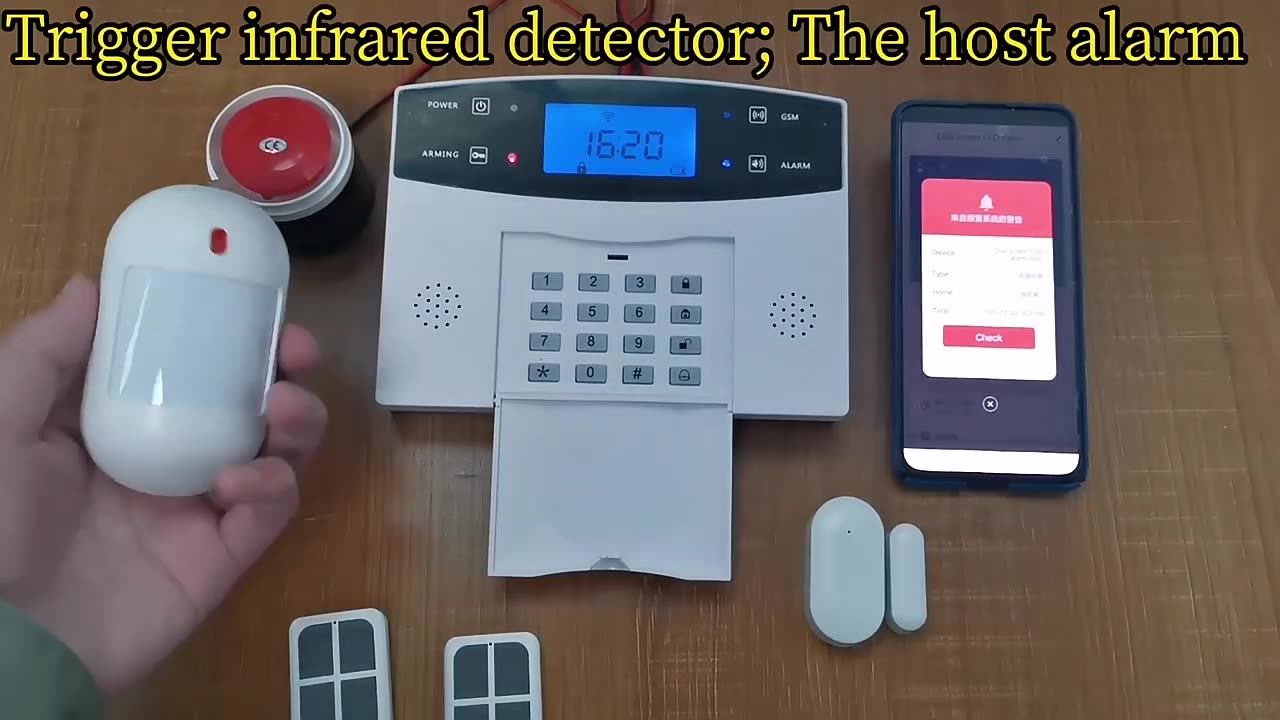 Factory Wifi Gsm Home Burglar Security Alarm System Motion Detector App ...