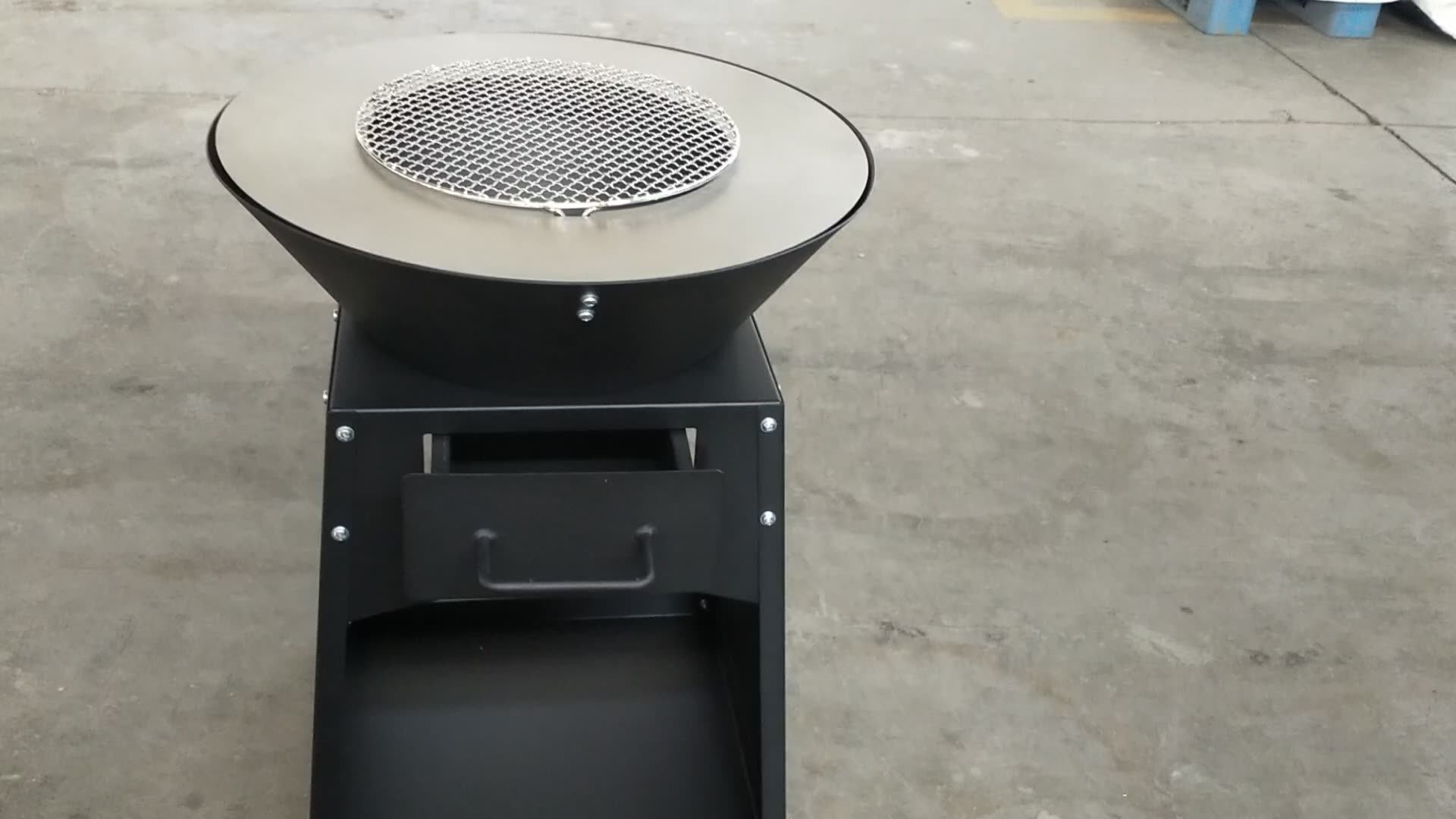 Cucinare All'aperto Giardino Barbecue Corten Acciaio Inox Pozzo Del ...