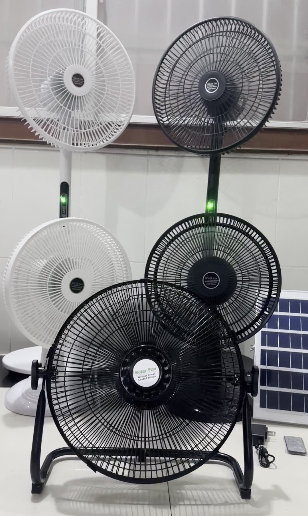 Hot Sale Solar Fan With Solar Panel 12 Inch High Quality Rechargeable ...