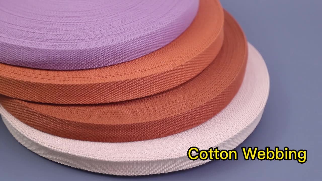 Custom Color Organic Cotton Canvas Webbing Polyester Cotton Webbing For ...