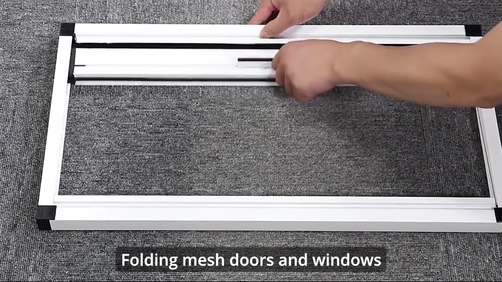Aluminum Frame Plisse Mosquito Net Low Track Folding Sliding Door ...