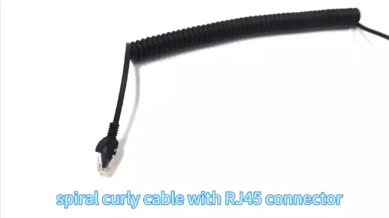 Rj45 To Rj45 Curlynet 24awg Spiral Coiled Ethernet Cat5e Cable Network ...