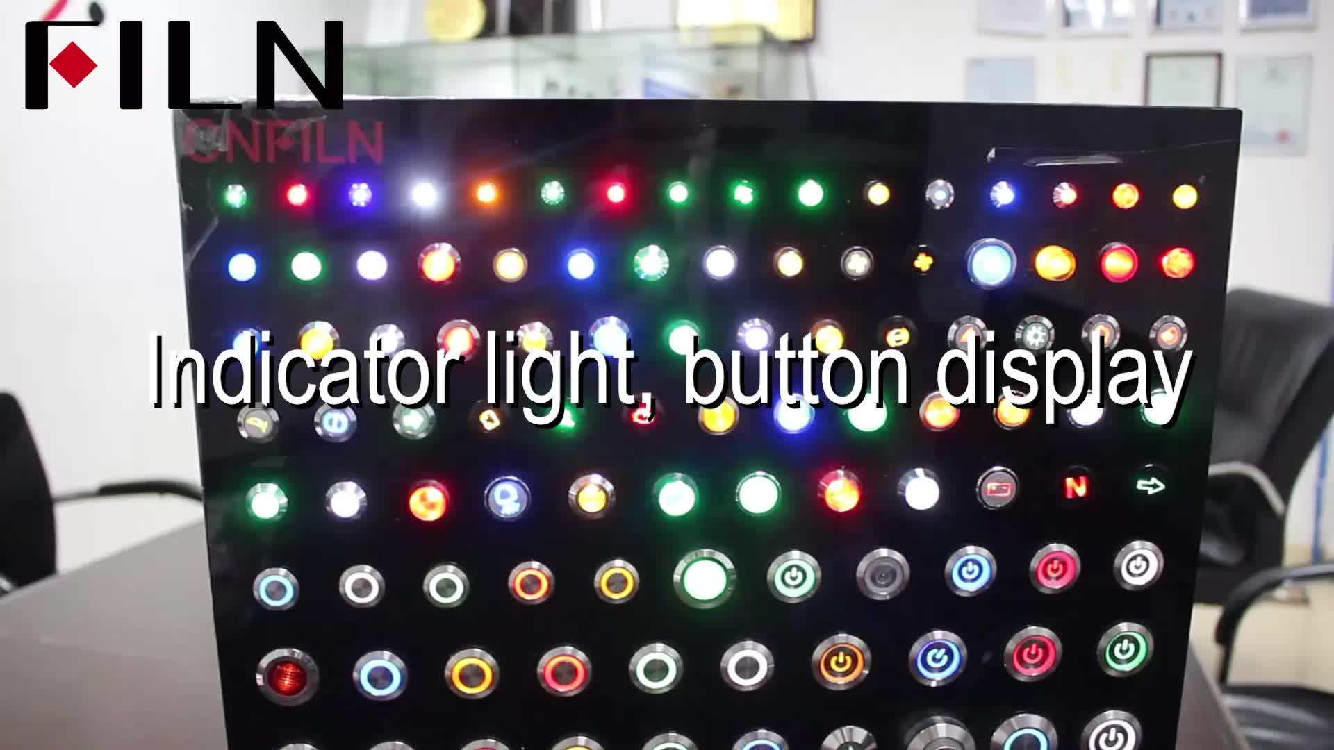 Filn 19mm 12v Led Waterproof Lights Indicator Light Red Yellow Green ...