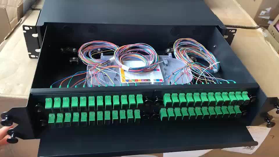 Odf Wall Mounted 24 Core Outdoor Waterproof 3u Sc-apc 144 Ports Gray ...