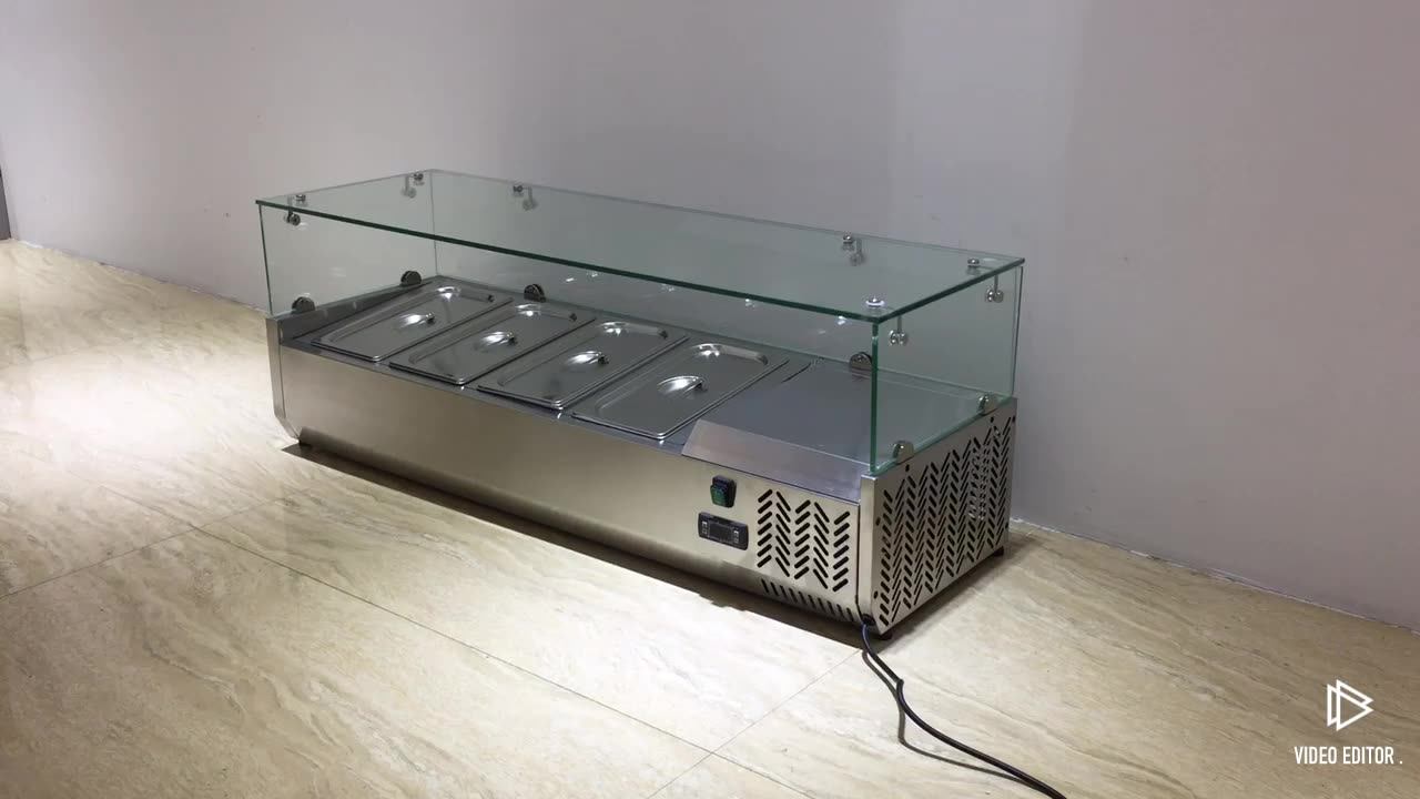 Kitchen Ware Counter Top Static Buffet Freezer Salad Chiller Salad ...