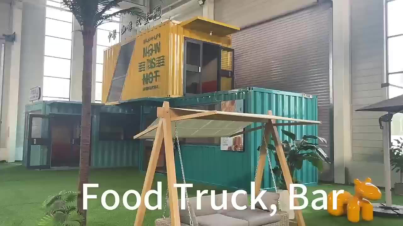 20ft 40ft Folding Container Coffee Shop Restaurant Shipping Container ...