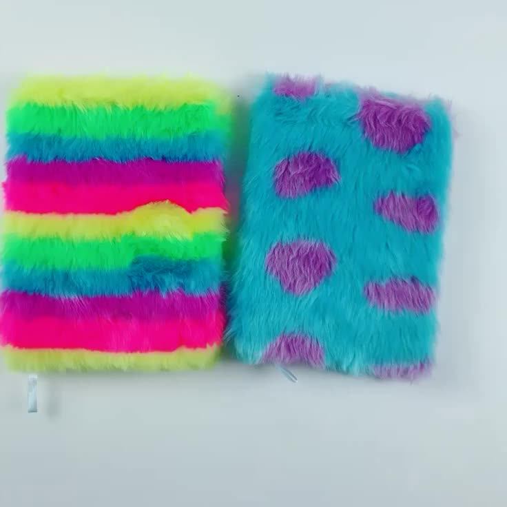 New Design Kids Popular Cartoon Fluffy Hardcover Notebook With Lock ...
