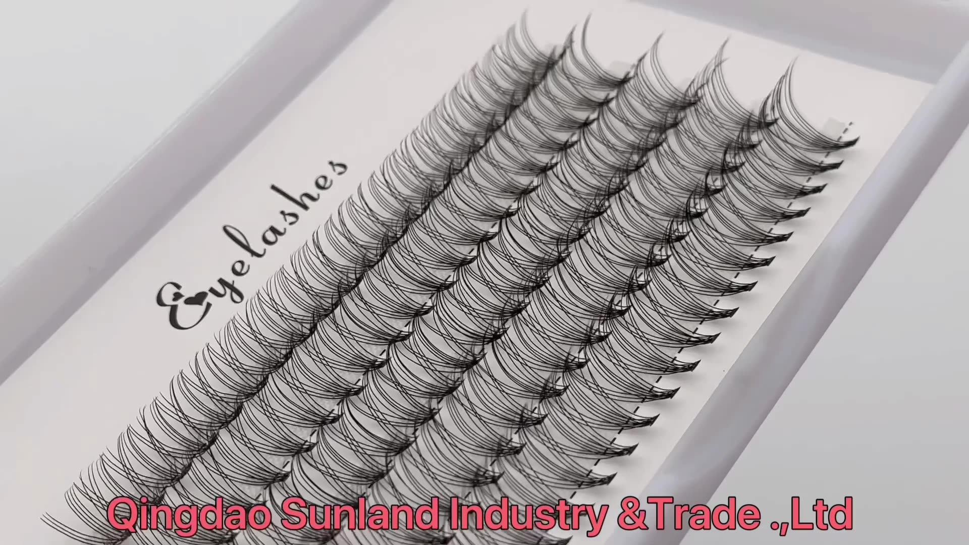 Sunland Self Grafting Cluster Lashes Knot Free Segmented Lash Kit Diy ...