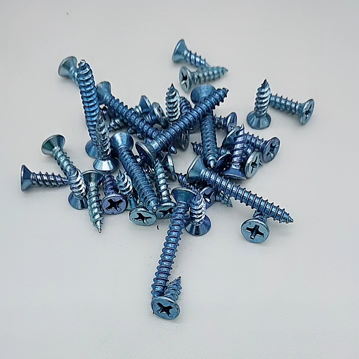 Galvanized Carbon Steel Stainless Steel C1022a Din7982 Csk Head Self-tapping Screws Cross ...