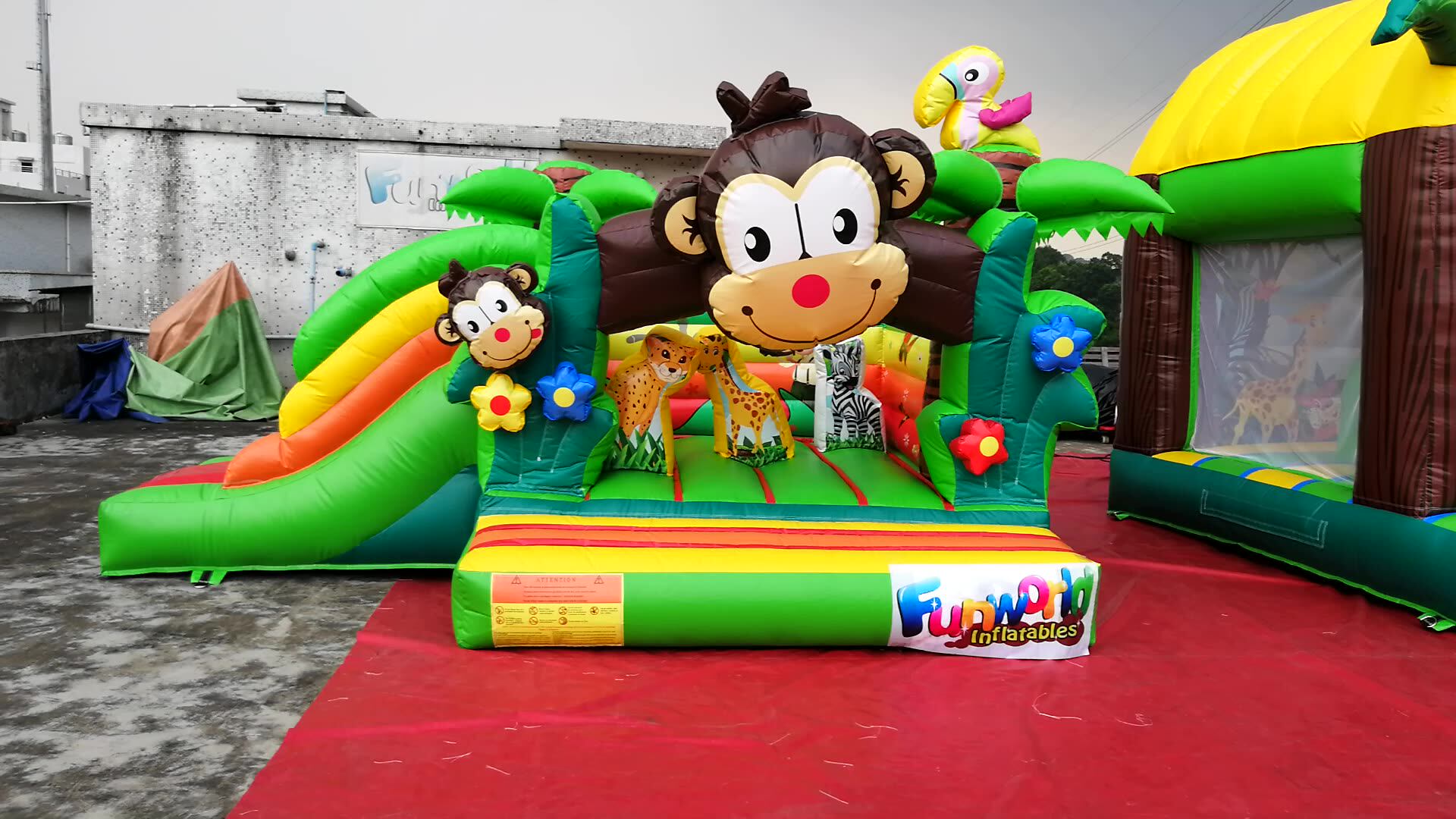 Outdoor Commercial Kids Jungle Monkey Trampoline Bouncy Jumping Bouncer ...