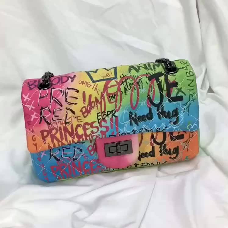 Graffiti Purse 2020 New Arrivals Ladies Fashion Handbags Women Purses ...