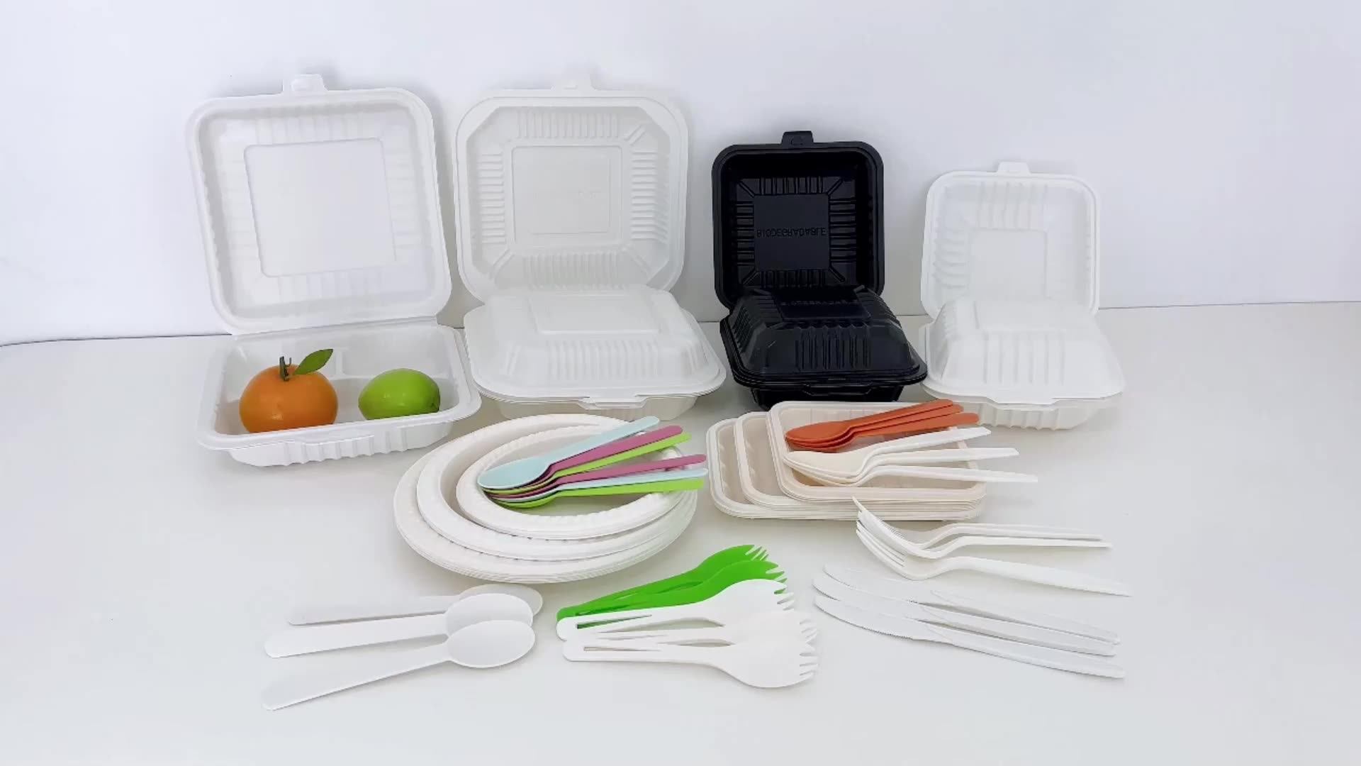 Eco Cpla Biodegradable Cutlery Cornstach Disposable Forks Spoons Knives ...