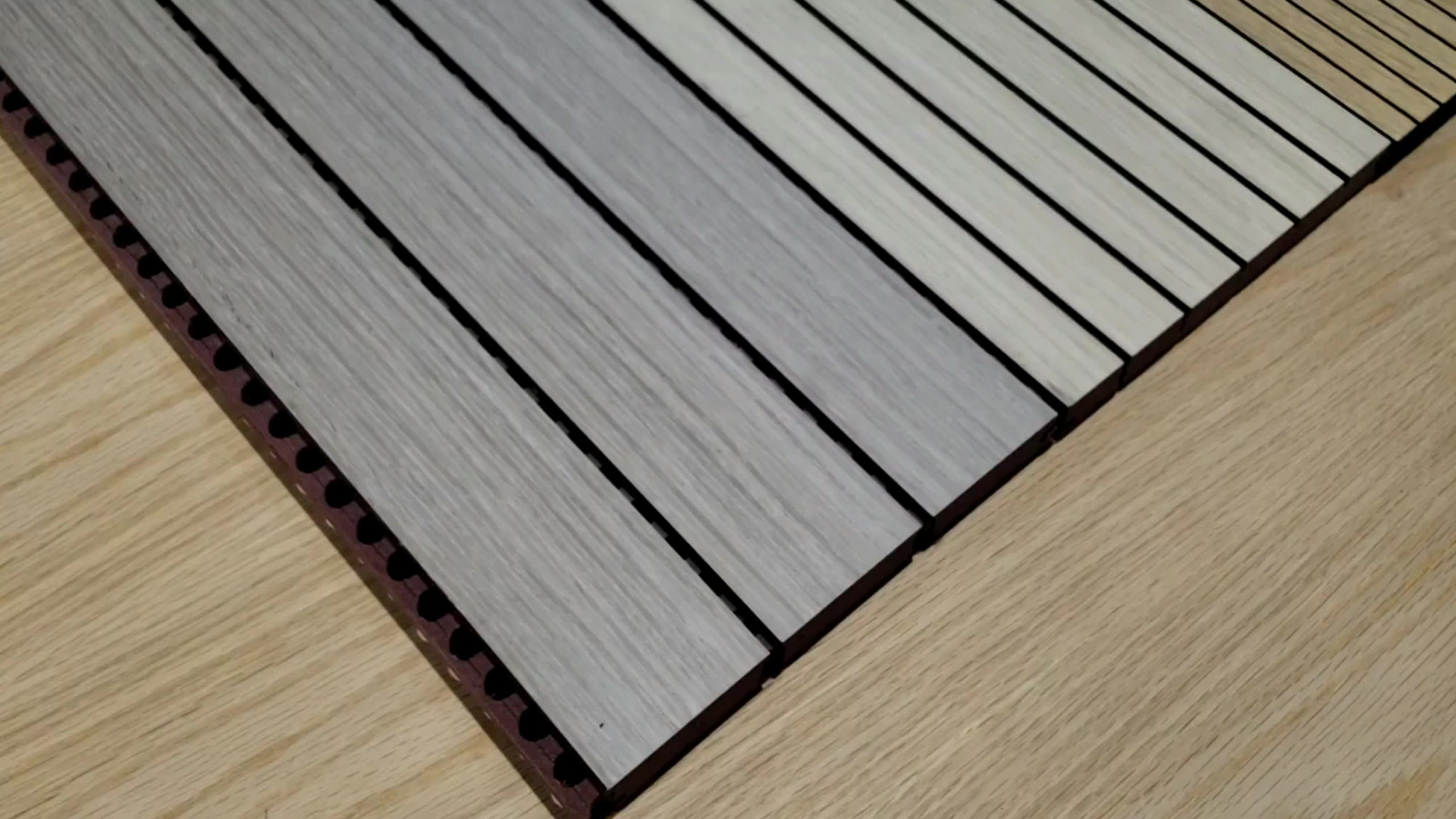 Panel Penyerap Suara Mdf Papan Hitam Panel Akustik Beralur Kayu Tahan ...