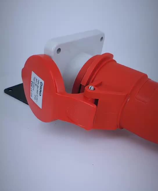 High Quality 16 Amp 4p 400v 6h Ip44 Red Industrial Power Socket ...