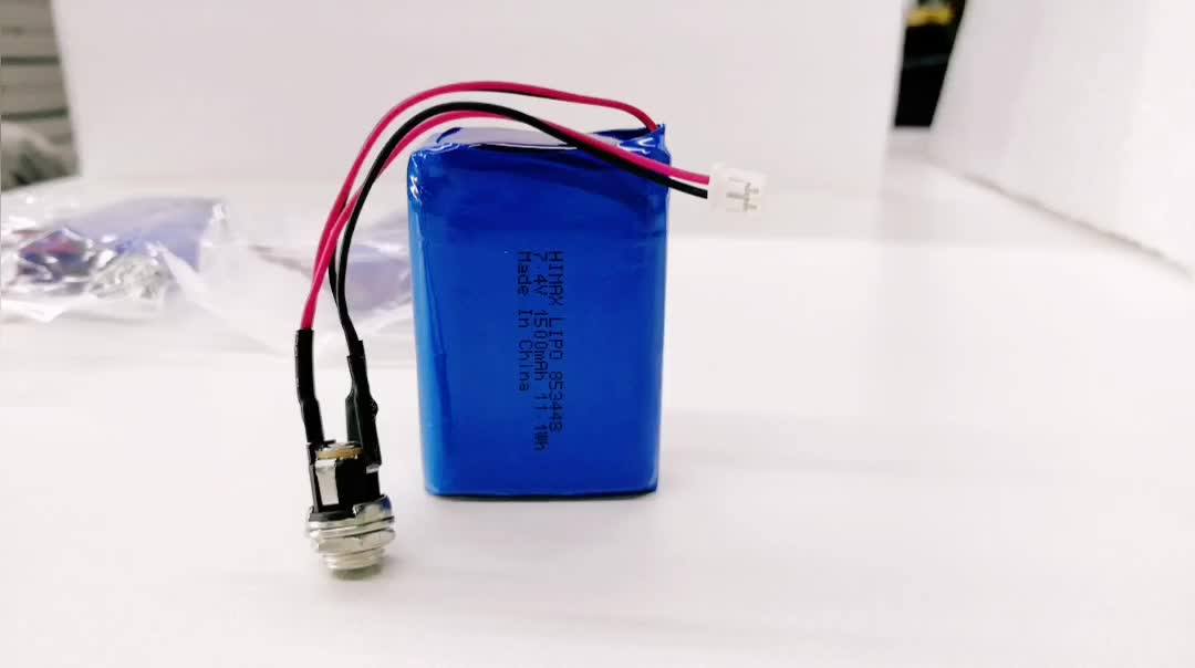 Customized Rechargeable Li-ion Polymer 7.4v 1500mah Lipo Battery - Buy ...