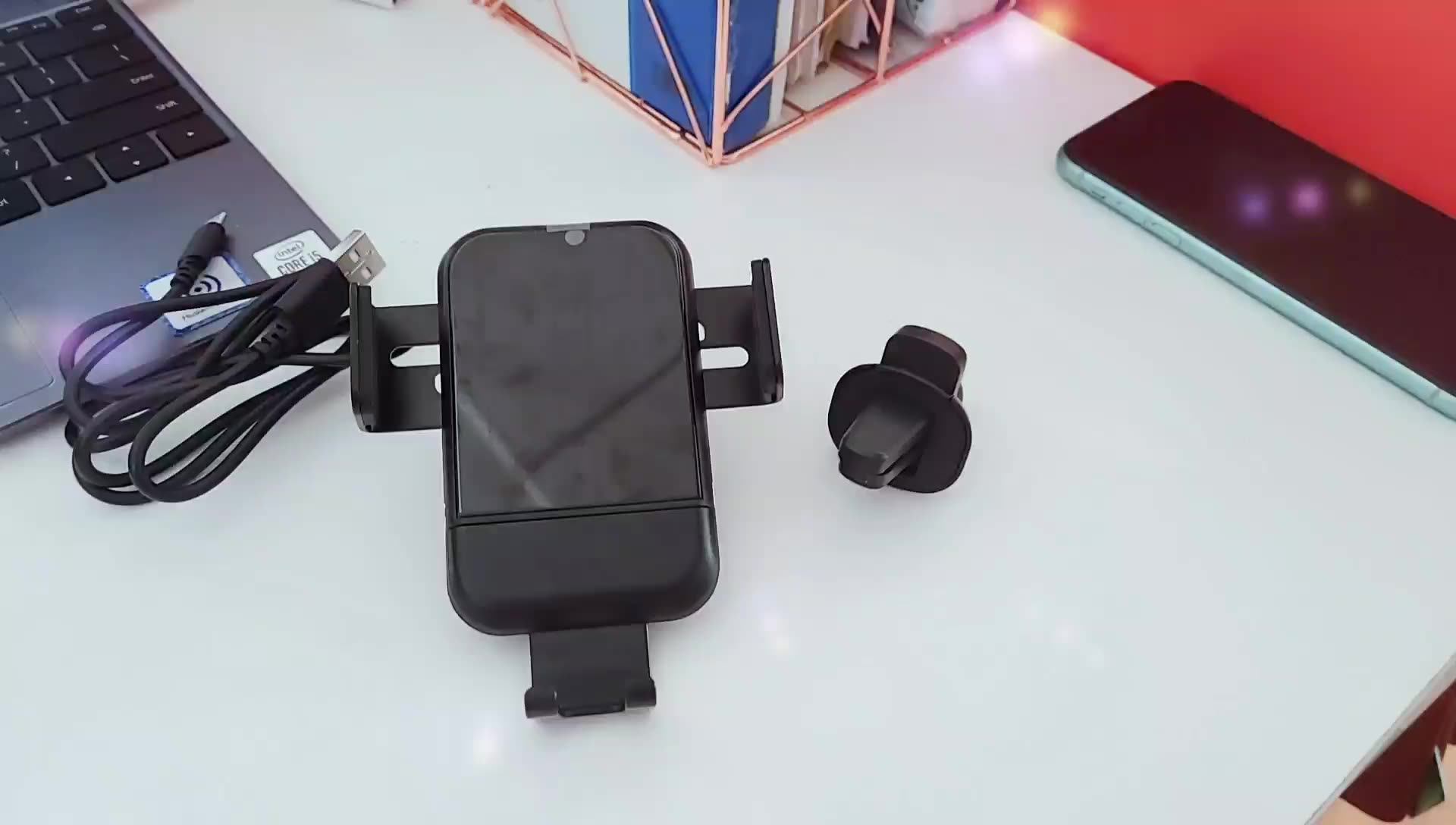 Multi Function Portable Fast Charging Car Wireless Mobile Harging Stand ...