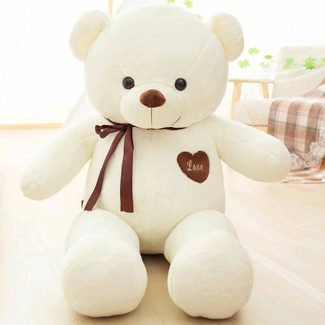 Free Shipping Giant 140cm Ribbon Teddy Bear Plush Animals Skins Semi ...