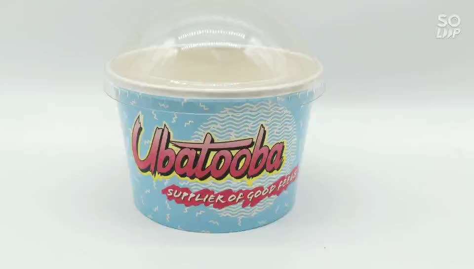 Biodegradable 4oz Paper Gelato Ice Cream Cup Disposable Custom 16oz ...